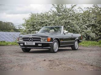 MERCEDES SL 1986-black-mercedes-300sl-r107-with-beige-mb-tex-a-vendre ...