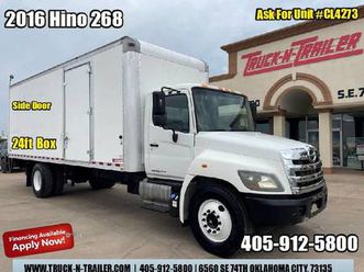 HINO MOTORS 268 2016-hino-268-box-truck-24ft-liftgate-120k-miles-new ...